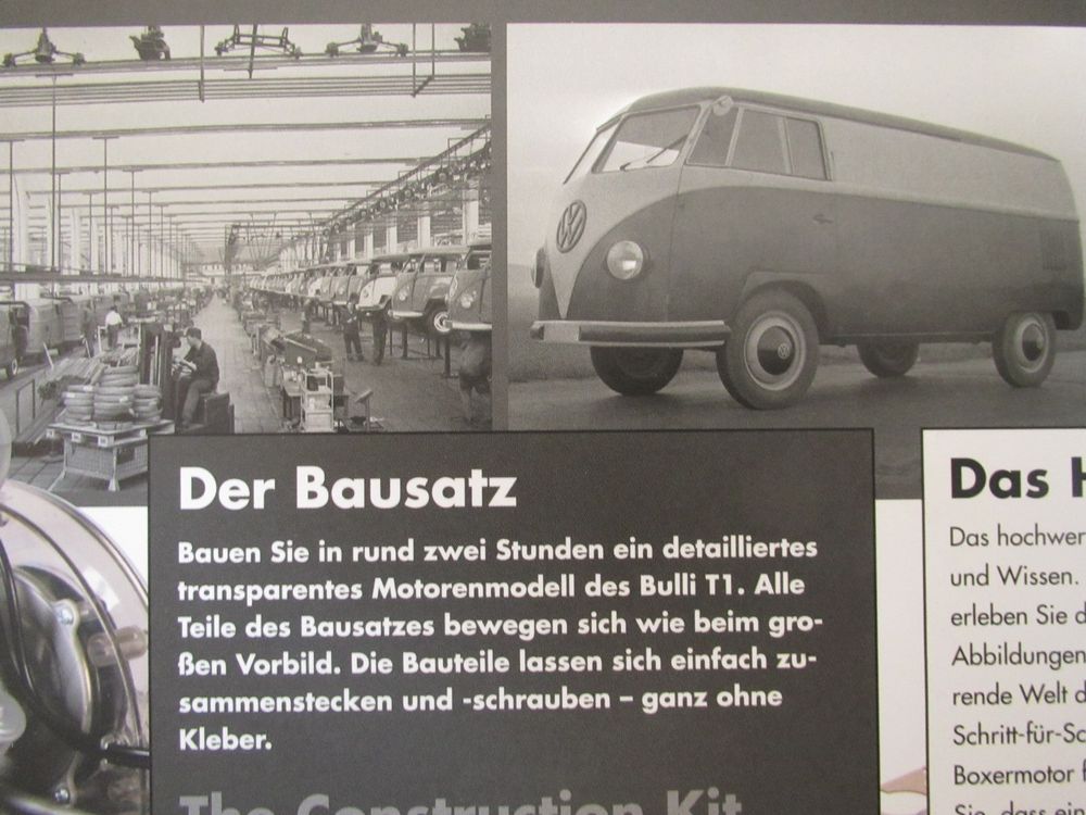VW Bus T1 Motor Bausatz Bulli 1:4 Franzis (Neu und originalverpackt) in ...