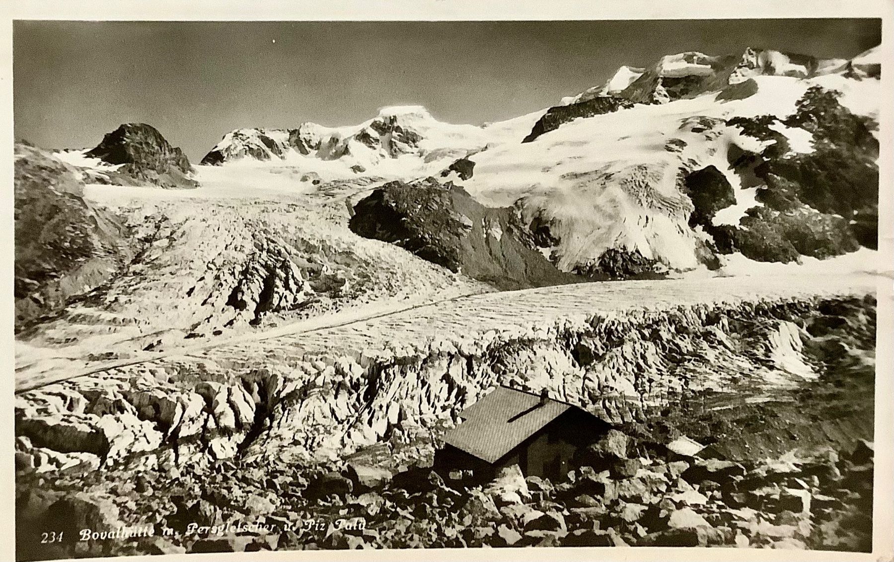 Alte Foto AK - BOVALHÜTTE mit Persgletscher & Piz Palü (Gebraucht) in Root für CHF 1 – mit ...