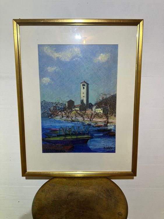 Pastel signé M.Rufli, cadre doré (Gebraucht) in La Chaux-de-Fonds für ...