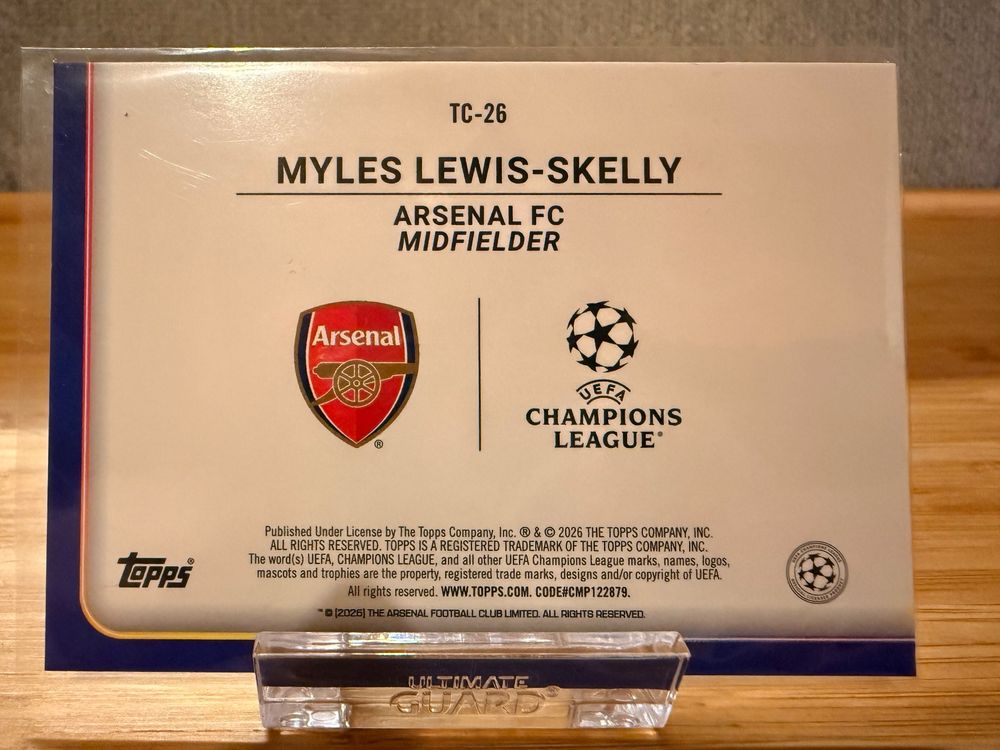 Topps UCC 26 - Myles Lewis-Skelly - Arsenal - Trophy Chasers (Gebraucht ...
