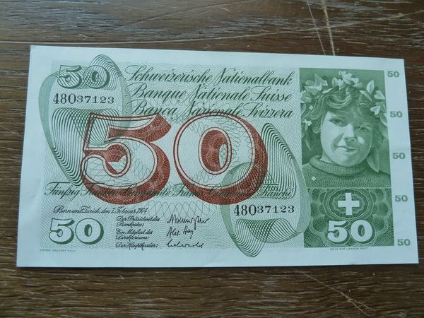 CH - 50 FRANKEN - NOTE 1974 / BANKFRISCH (Neu (gemäss Beschreibung)) in ...