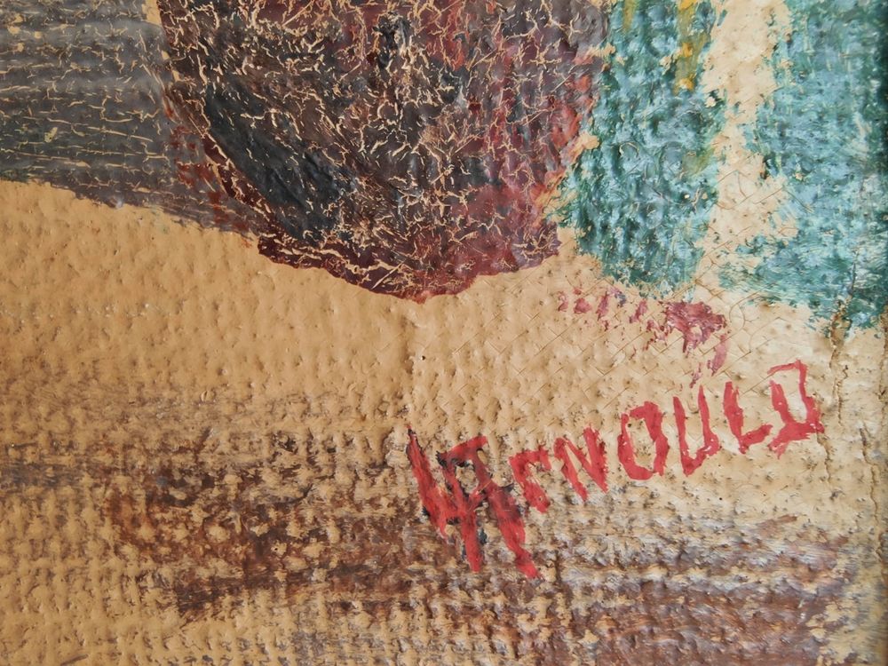 Ancien tableau orientaliste signé Arnould "L'oasis" désert (Gebraucht) in Tramelan für CHF 50 ...