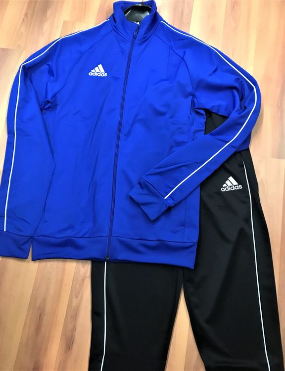 ADIDAS Trainer, Polyester Tricot, royal/schwarz Gr.S 46-48 (Neu und ...