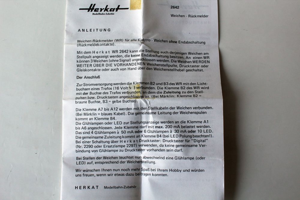HERKAT - Weichenrückmelder (Neu und originalverpackt) in für CHF 10 ...