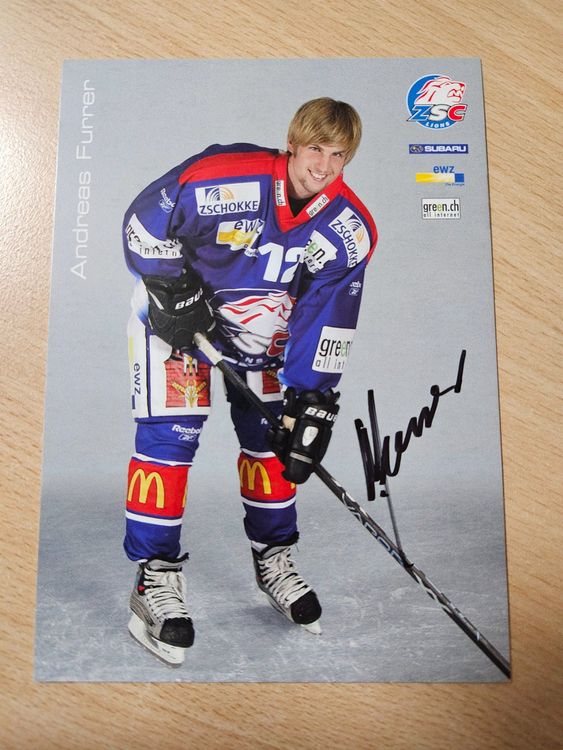 Autogrammkarte Andreas Furrer ZSC Lions Zürich Eishockey | Kaufen auf ...