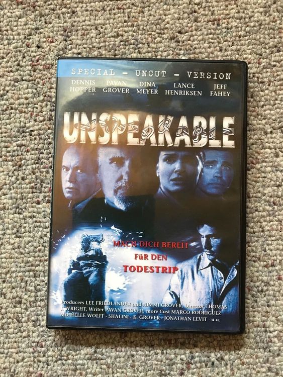 Unspeakable (Special Uncut Version) - dvd | Kaufen auf Ricardo