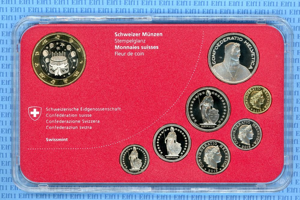 CHF-Münzsatz 2019 Geburtstag stgl Jahrgangssatz (Neu und originalverpackt) in Widnau für CHF 50 ...