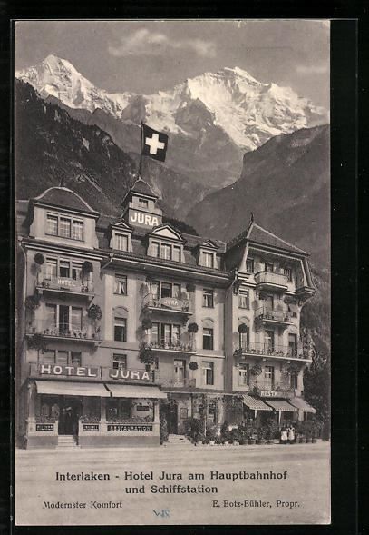 AK Interlaken, Hotel Jura, 1928 | Kaufen auf Ricardo