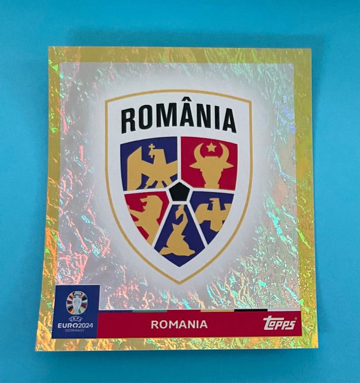 Topps Euro 2024 Sticker ROM 1 - WAPPEN RUMÄNIEN in gold (Gebraucht) in ...