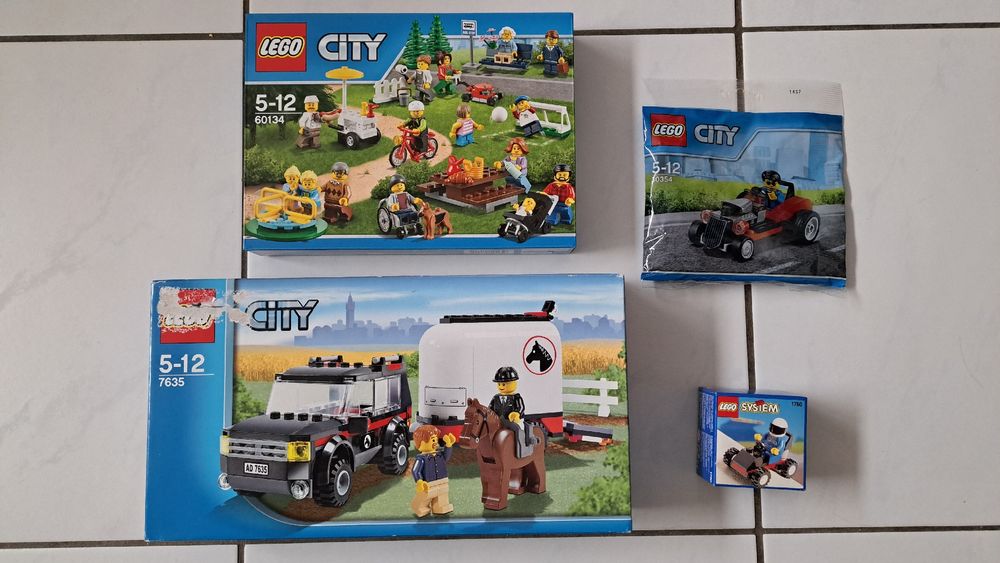 4x Lego City Sets 60134 7635 1760 30354 LEGO SYSTEM, Pferd (Neu und ...