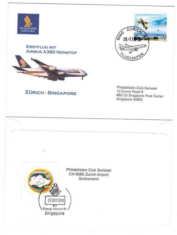 Vol "Singapore Airlines" Zurich-Singapore RF2010.1.b | Kaufen auf Ricardo