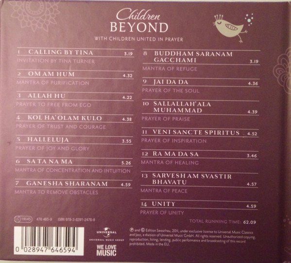 CHILDREN BEYOND Tina Turner Dechen Shak-Dagsay R. Curti CD (Gebraucht ...