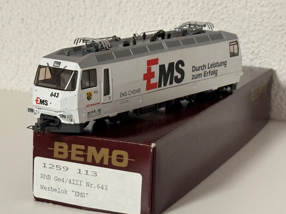 RhB Bemo Ge 4/4 III 643 EMS weiss ESU V5 SOUND LED (Gebraucht) in ...