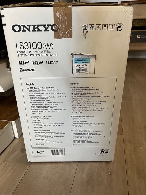 Onkyo LS3100(W) système 2.1 en très bon état | Kaufen auf Ricardo