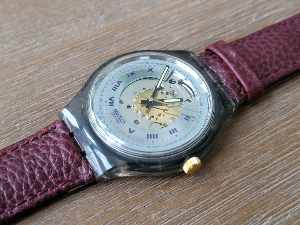 SWATCH AUTOMATIC SAM100 RUBIN NEU | Kaufen auf Ricardo