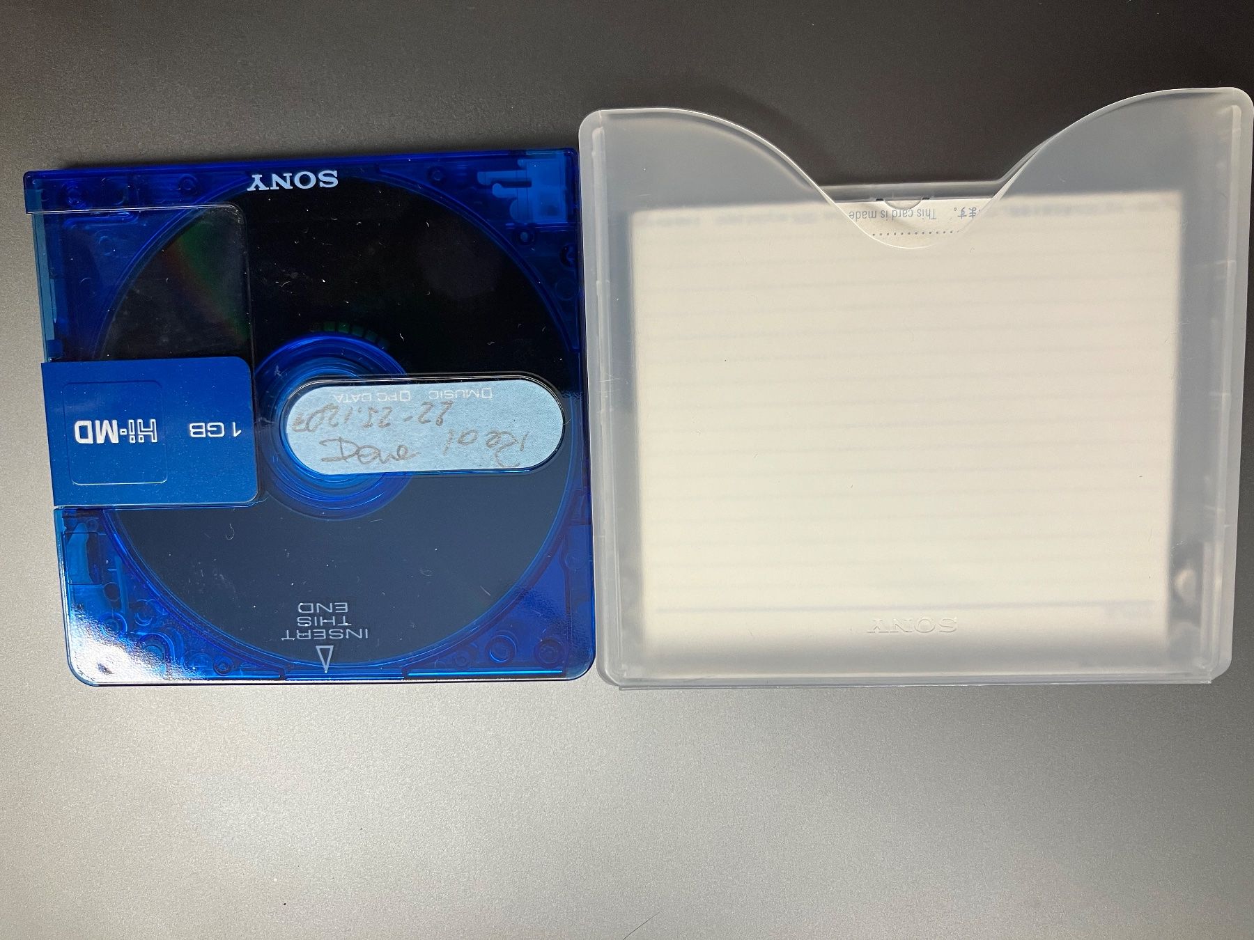Sony Hi-MD Disc 1GB, Blau, Selten - Sammlerstück! (Gebraucht) in Hausen ...