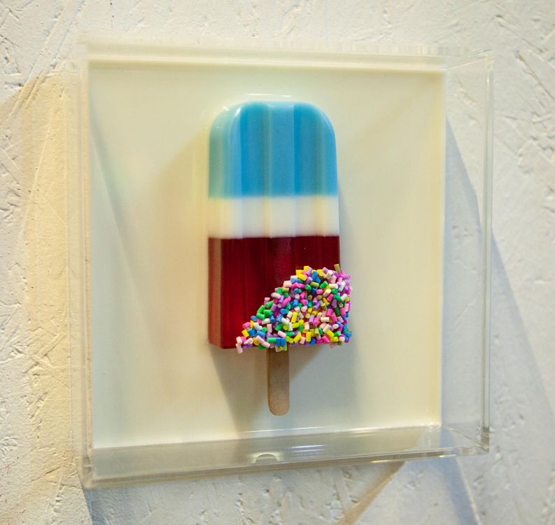Gemälde, Pop Art, Eis am Stiel , Resinart, Unikat (Neu und ...