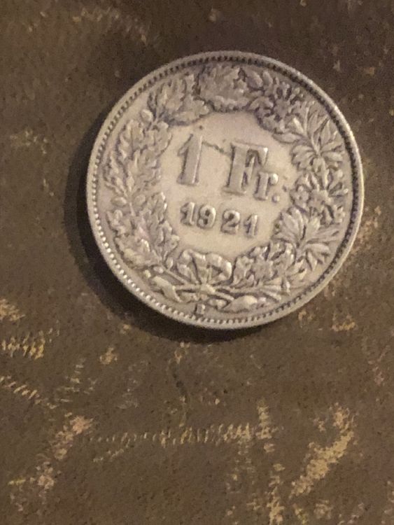 Silbermünze 1 Fr. 1921, Helvetia | Kaufen auf Ricardo