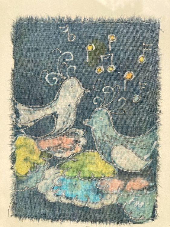 Batik Bild Vogel gerahmt hinter Glas unleserlich signiert 88 (Gebraucht) in Subingen für CHF 19. ...