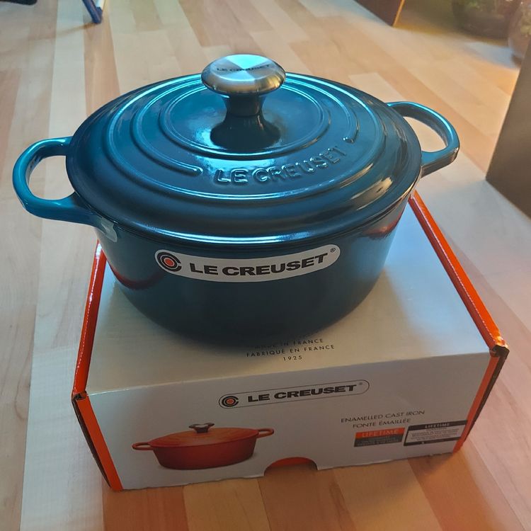 Le Creuset Signature Round 24cm Deep Teal NEW (Neu und originalverpackt ...