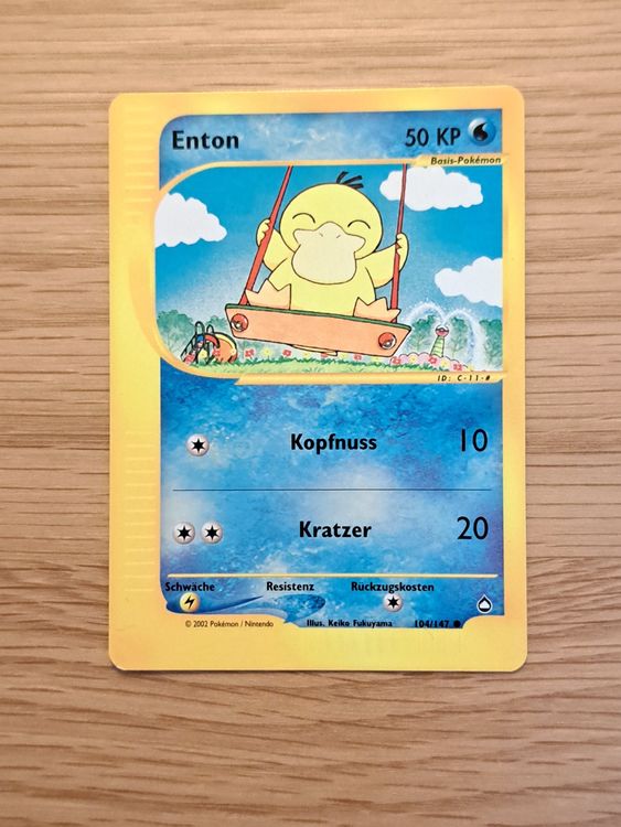 Pokémon TCG Aquapolis Enton (Neu (gemäss Beschreibung)) in Rotkreuz für ...