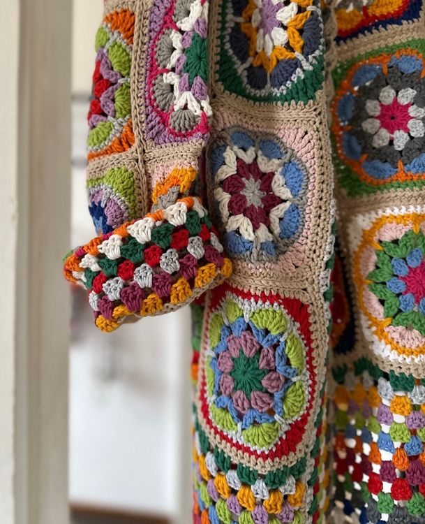 VESTE GRANNY STYLE HANDMADE!! M PIÈCE UNIQUE!!! (Neuf avec emballage d ...