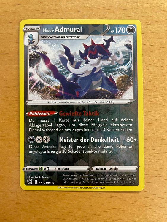 Pokemon Hisui-Admurai Reverse (Versand gratis) (Neu (gemäss Beschreibung)) in Chur für CHF 0.4 ...