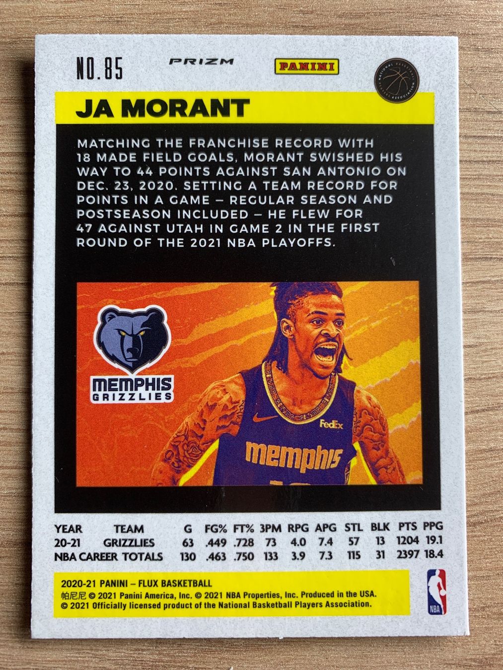 NBA Ja Morant Second Year RED WAVE Flux 20/21 (Gebraucht) in Netstal ...