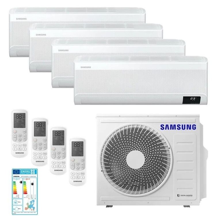 Samsung Wind-Free COMFORT 4-Raum Multisplit Klimaanlage (Neu und ...
