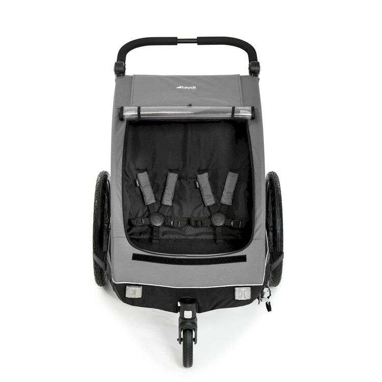 Hauck Fahrradanhänger Dryk Duo grey (Neu und originalverpackt) in ...