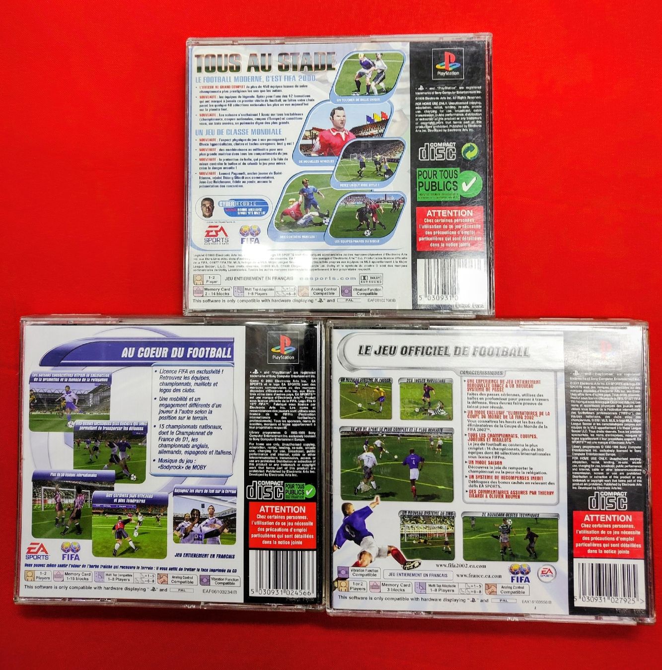 FIFA 2000, 2001, 2002 pour Playstation - Jeux PS1 - FR (D'occasion) à ...