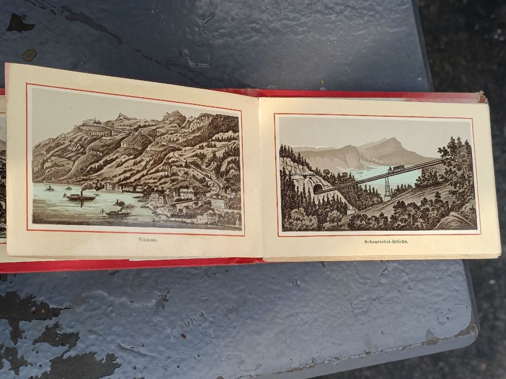 Litho Bilder Set / Rigi, Vierwaldstättersee St Gotthard 1900 (Gebraucht ...