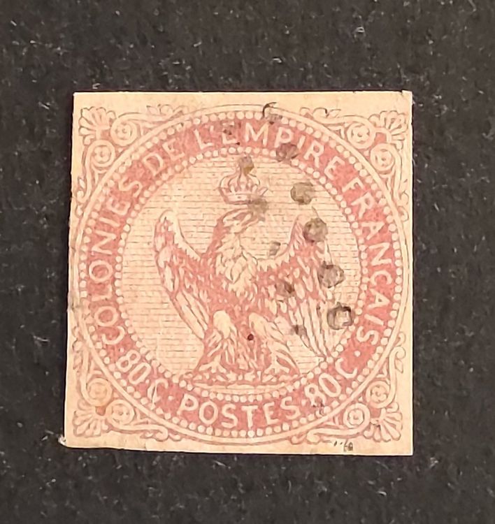 Französische Kolonien 1865, Adler und Krone, 80c gestempelt | Kaufen ...