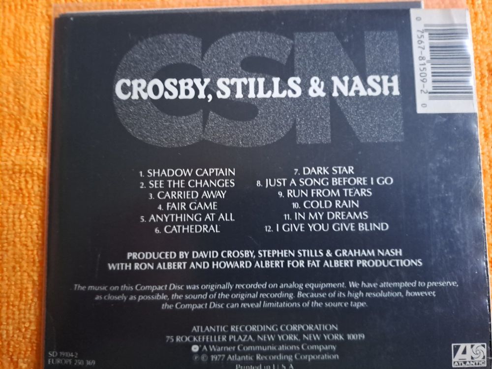 CD Crosby Stills & Nash CSN | Kaufen auf Ricardo