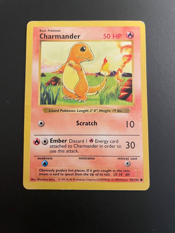 Charmander Base Set 46/102 Shadowless (Gebraucht) in für CHF 9 – mit ...