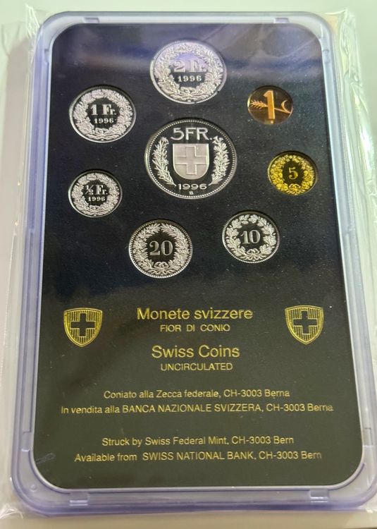 Schweizer (Kurs-) Münzsatz in Stgl 1996 (Neu (gemäss Beschreibung)) in Arbon für CHF 17 – mit ...