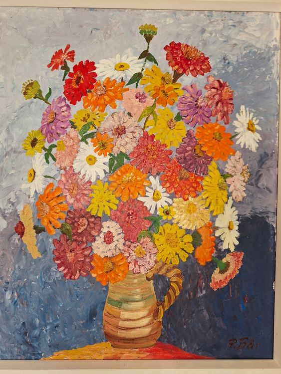 Ölgemälde Blumenstrauss R. Bär (Gebraucht) in Appenzell für CHF 65 – nur Abholung auf Ricardo kaufen