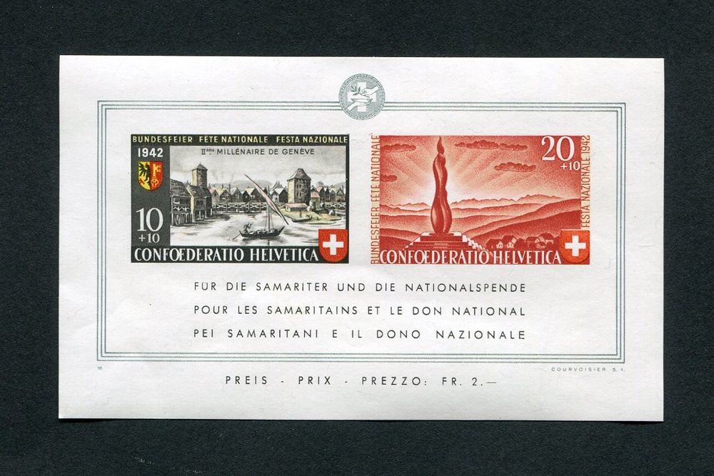 1942 Bloc Fète Nationale B 19 Etat voir photos (Neu (gemäss Beschreibung)) in Stilli für CHF 3.1 ...