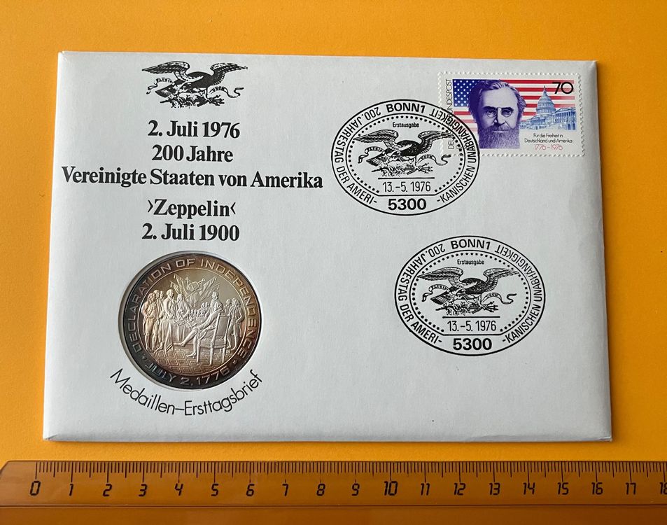 Numisbrief 1976 200 Jahre USA Abhängigkeit & Zeppelin | Kaufen auf Ricardo