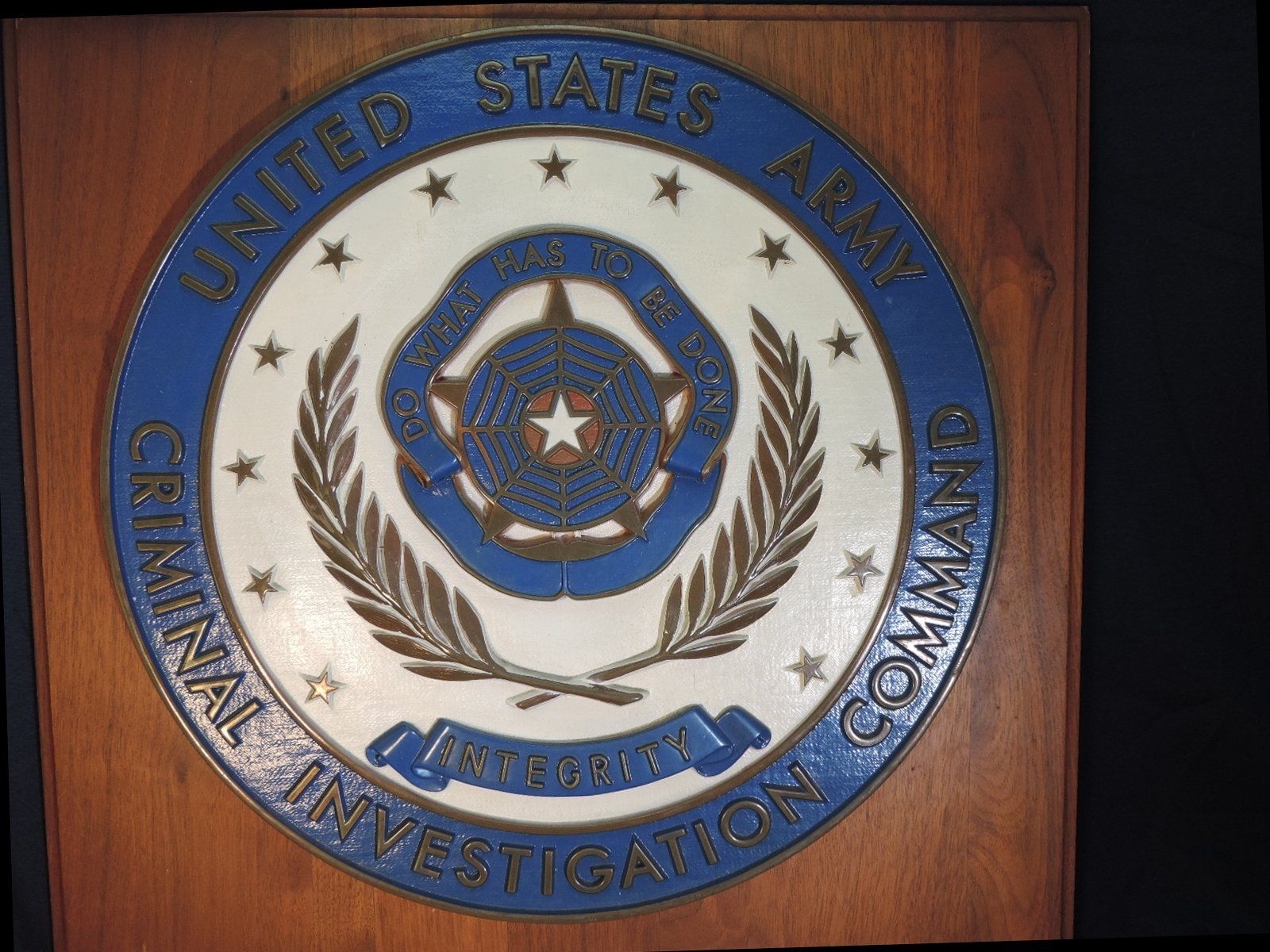 Rarität, US Army Wandschild, CIC Emblem (Gebraucht) in Duggingen für ...