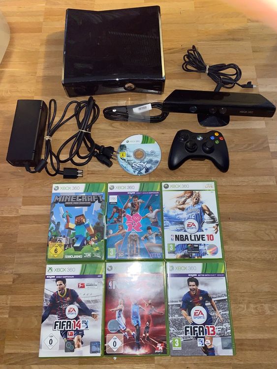 Xbox 360 mit Games, Kinect Sensor und Controller (Gebraucht) in ...