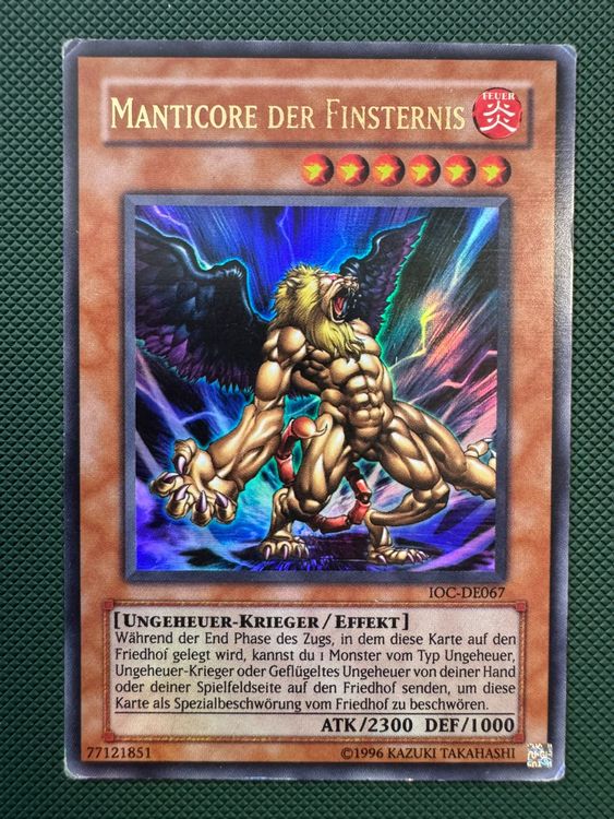 Yugioh Manticore der Finsternis Ultra Rare Oldschool 1 CHF! (Gebraucht ...