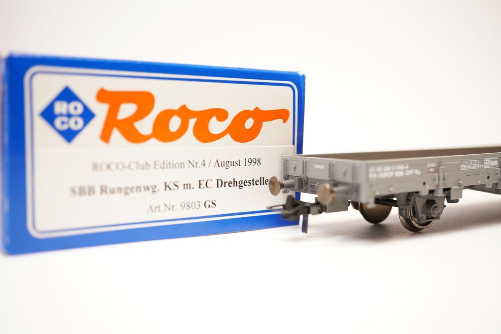 2ß Roco 9803 SBB Rungenwagen KS mit EC Drehgestellen (Gebraucht) in Uetendorf für CHF 51.9 – mit ...