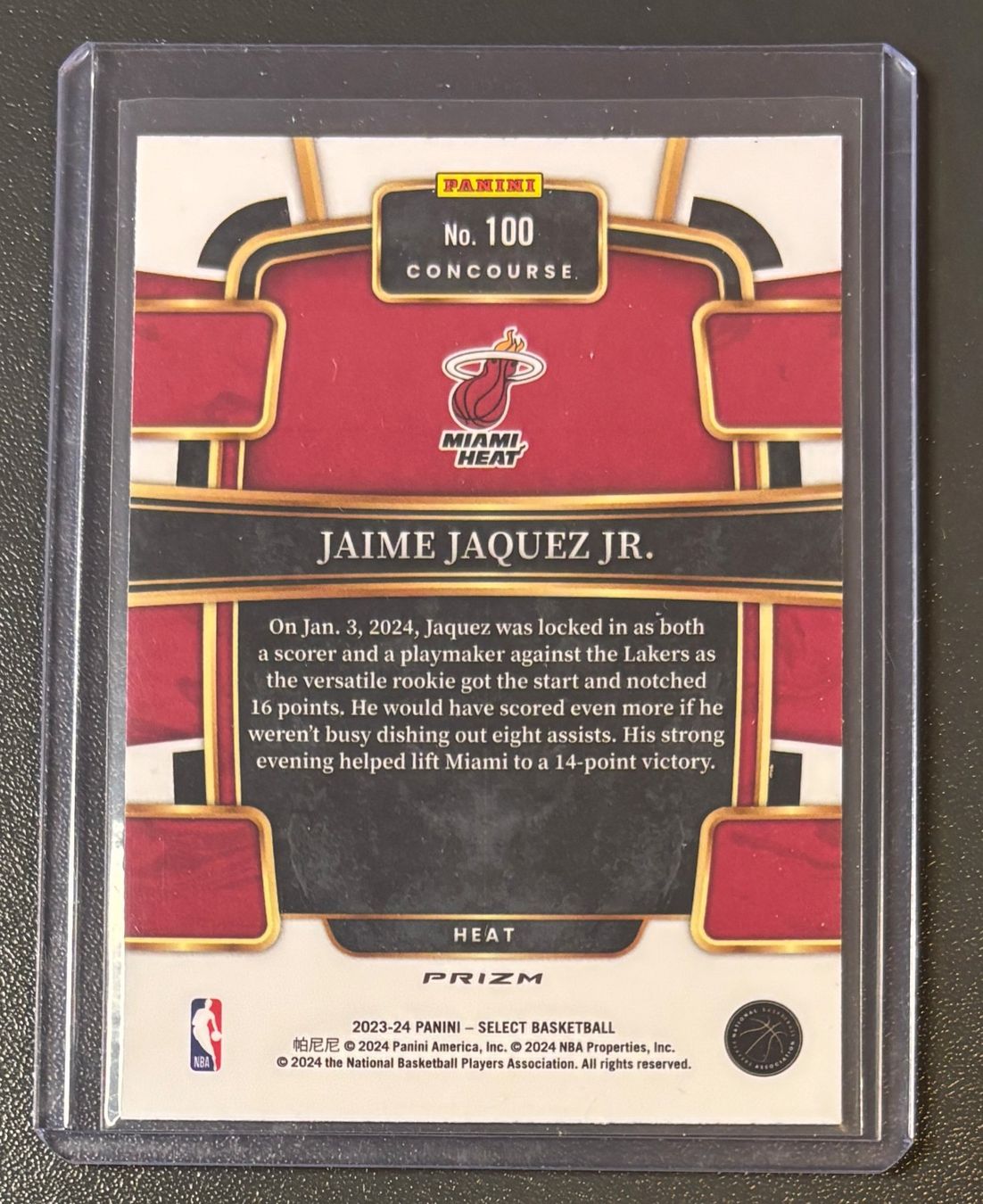 NBA Jaime Jaquez RC 2023 Select Green Purple Rookie Parallel (Neu ...
