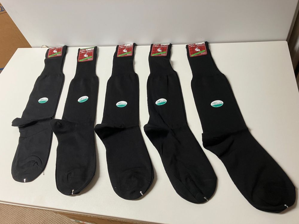 5 Paar schwarze Socken 100% Baumwolle Gr. 35-38 NEU ab 1.- (Neu (gemäss ...