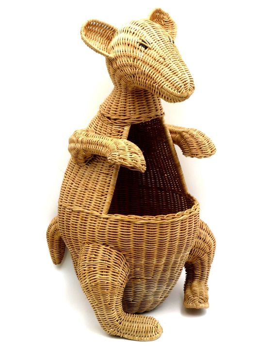 Kangourou panier rotin tressé vintage Känguru-Rattan Korb | Kaufen auf ...