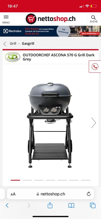 Grill Outdoorchef Gas Kugelgrill Ascona 570 G antrzith (Neu und originalverpackt) in Wettingen ...