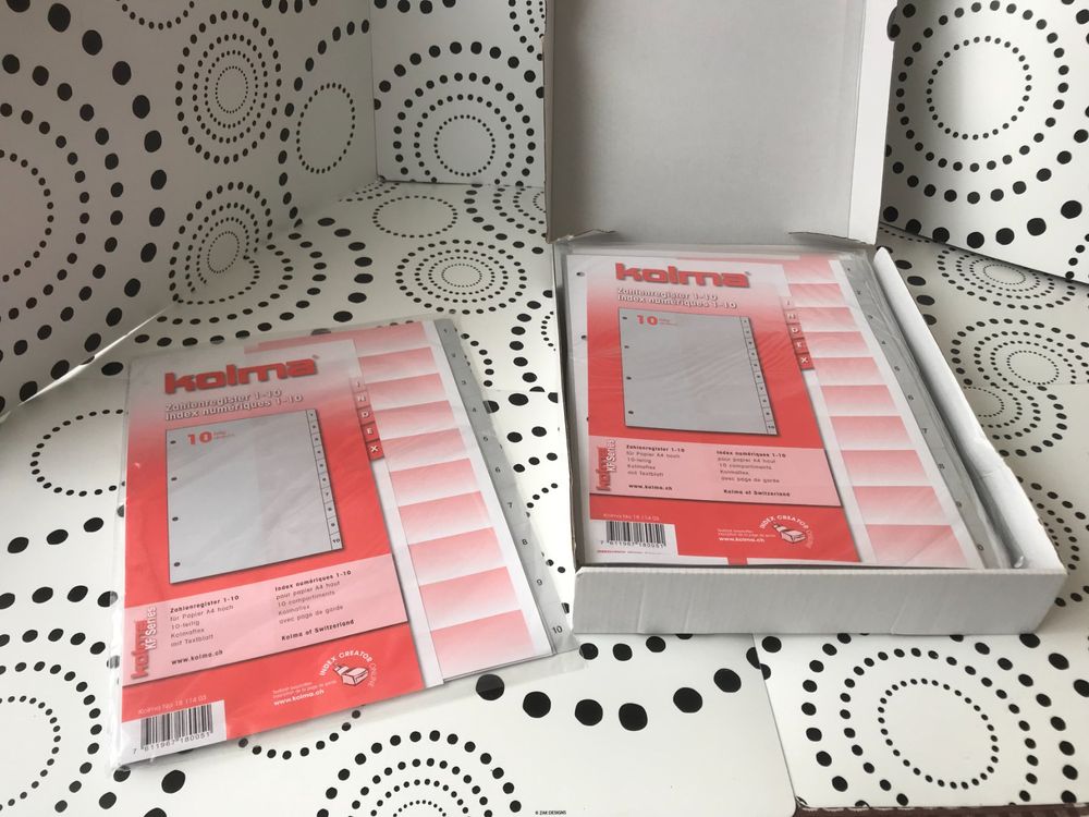 25x KOLMA 1-10 INDEX NUMERIQUES - ZAHLUNGREGISTRER - NEW !!! | Kaufen ...