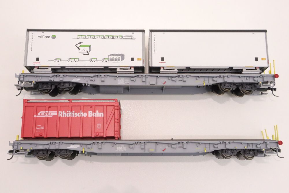 Bemo 2291 169 + 123 ACTS Tragwagen H0m, Kadee Kupplungen (Gebraucht) in ...