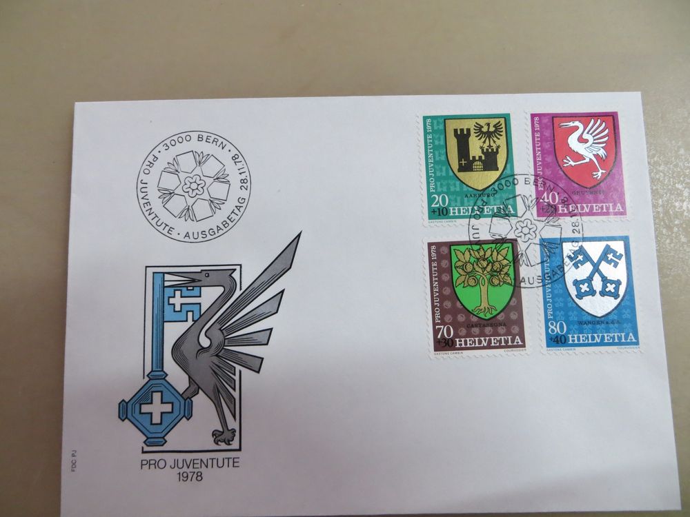 5 Briefe (FDC) Pro Juventute 1978, Satz Einzel+Viererblocks | Kaufen auf Ricardo